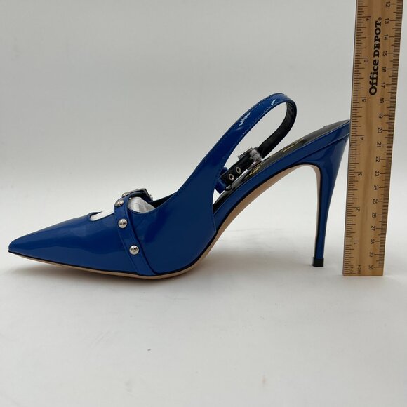 Shoes | Fowt Blue Rivet Studded Pointed Toe Stiletto High Heel ...